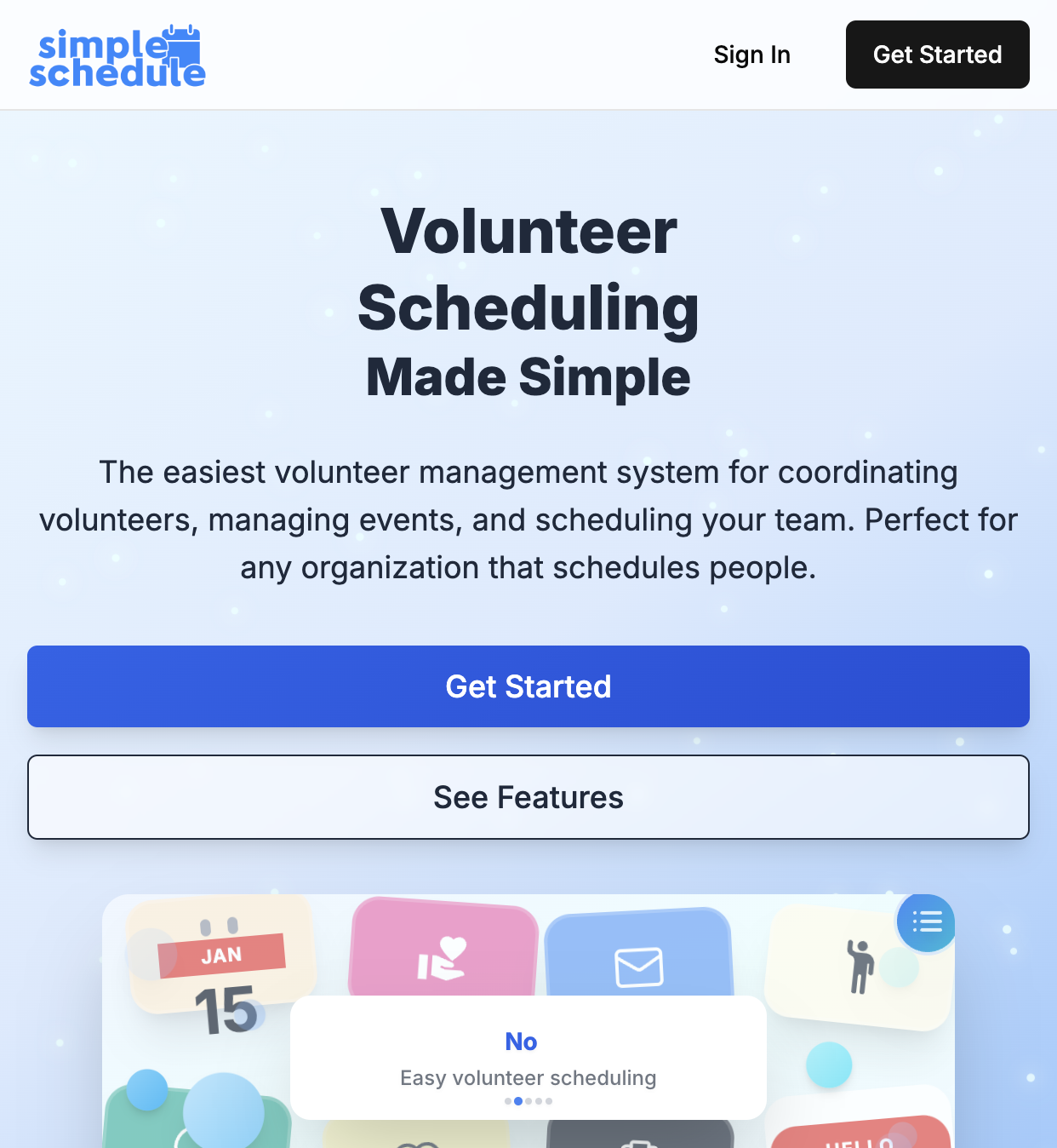 Volunteer Scheduling Software | Simple Schedule